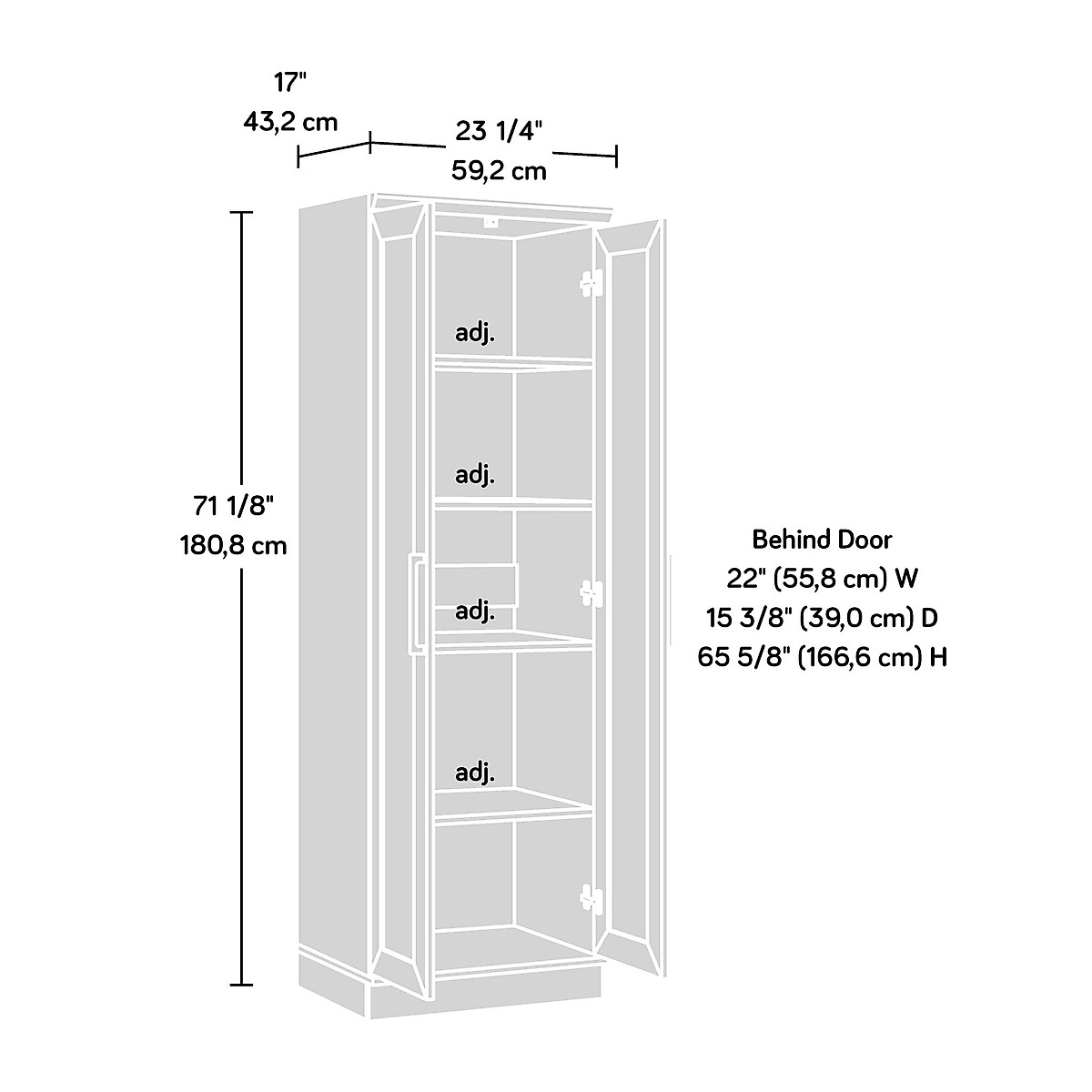 Sauder HomePlus Storage Cabinet, Dakota Oak finish