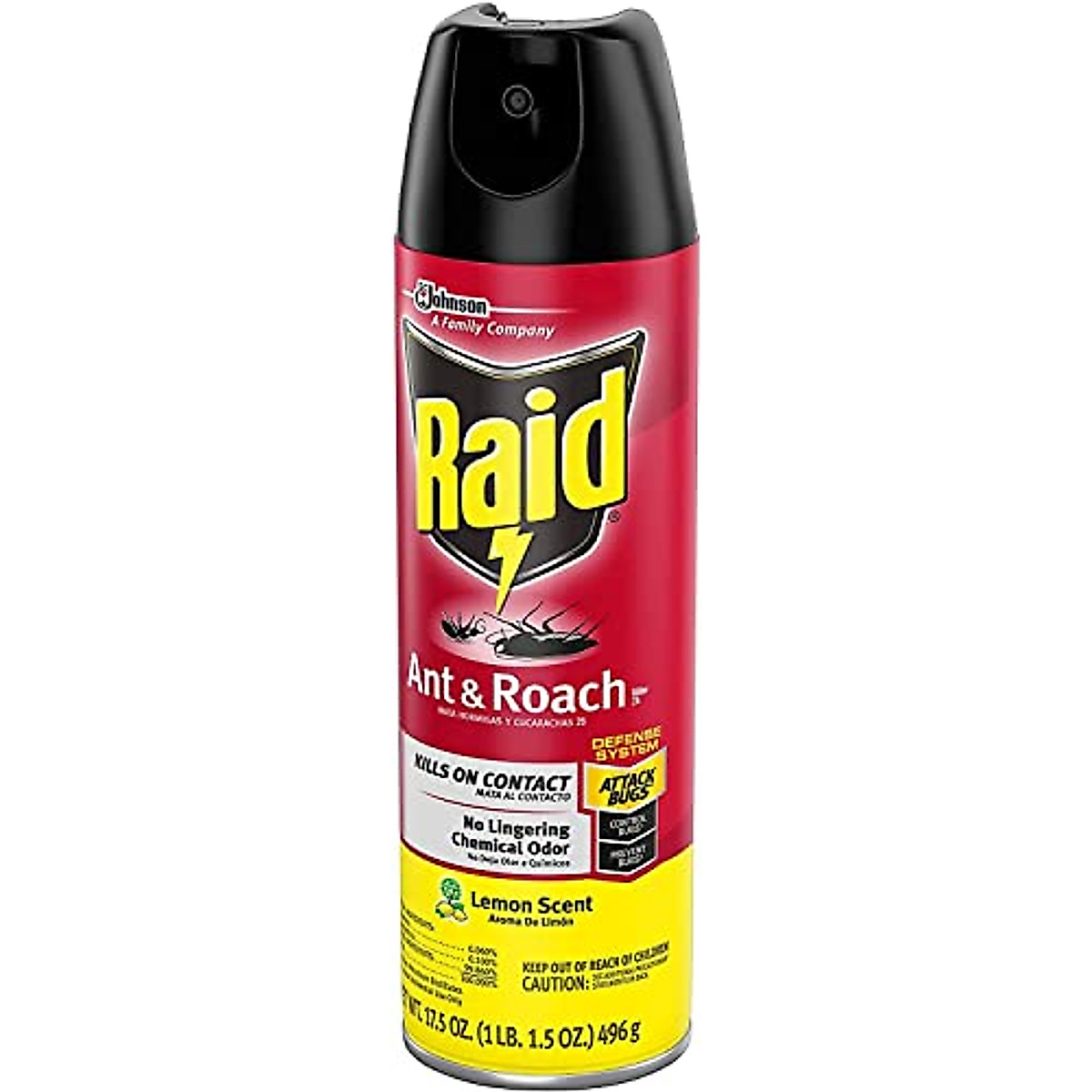 Raid Ant & Roach Killer Lemon Scent, 17.5 Ounce (Pack of 3)