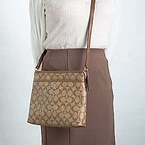 COACH(コーチ) Shoulder Bag, Khaki/Saddle