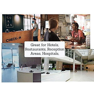 1InTheOffice Call Bell, Desk Bell, Service Bell, Chrome Finish, 2 Pack