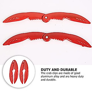 Lobster Forks Lobster Picks 2Pcs Crab Seafood Tools Crab Lobster Scissors Lobster Shell Opener Crab Legs Tool for Lobster Crab Crawfish Prawns Shrimp Red Lobster Shellers Crab Leg Crackers