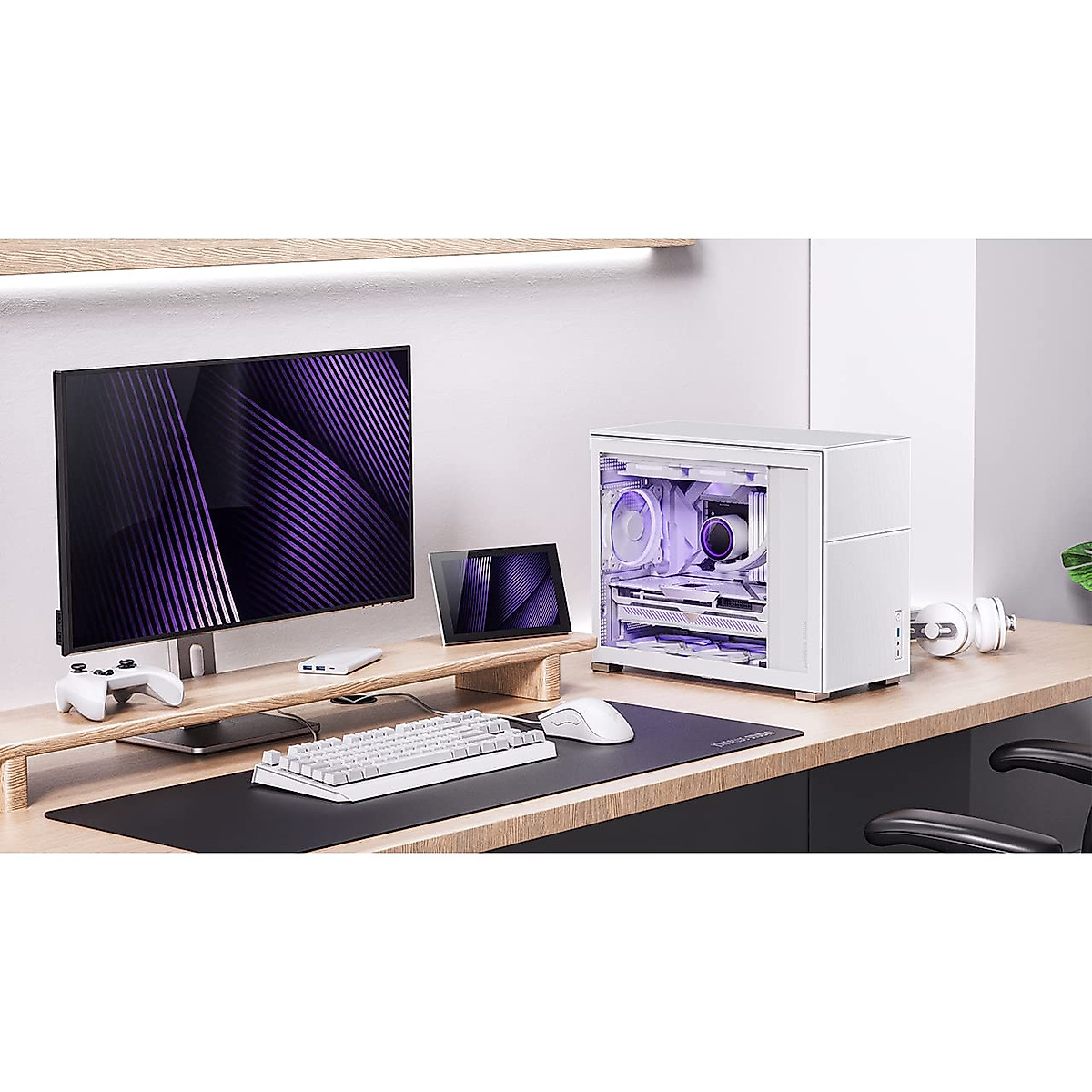 JONSBO D31 MESH White Micro ATX Computer Case, M-ATX/ITX Mainboard/Support RTX 4090(335-400mm) GPU 360/280AIO,Power ATX/SFX: 100mm-220mm Multiple Tool-Free Design,White