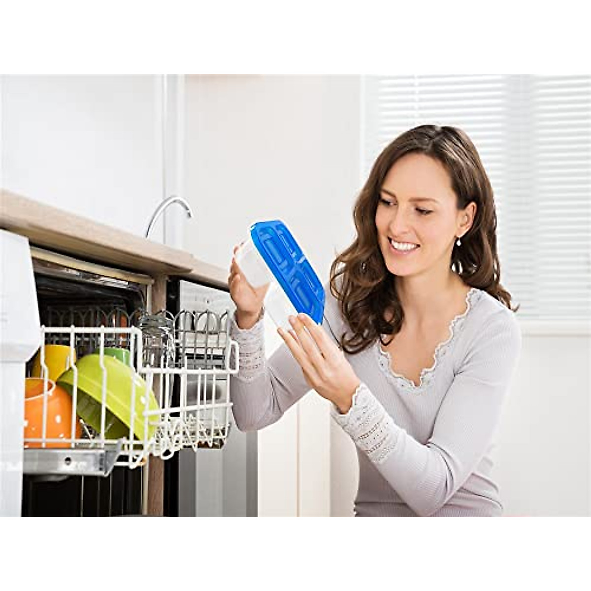 AQSXO 5 Pcs Bento Snack Food Containers, Divided Food Storage with Lids for Travel, Reusable Meal Prep Lunch Containers.