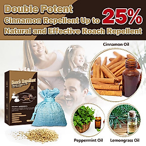 10 Pack Roach Repellent for Indoor Home, Natural Peppermint and Citronella Formula Cockroach Away Solution, Roach Deterrent for House Kitchen Pest Control