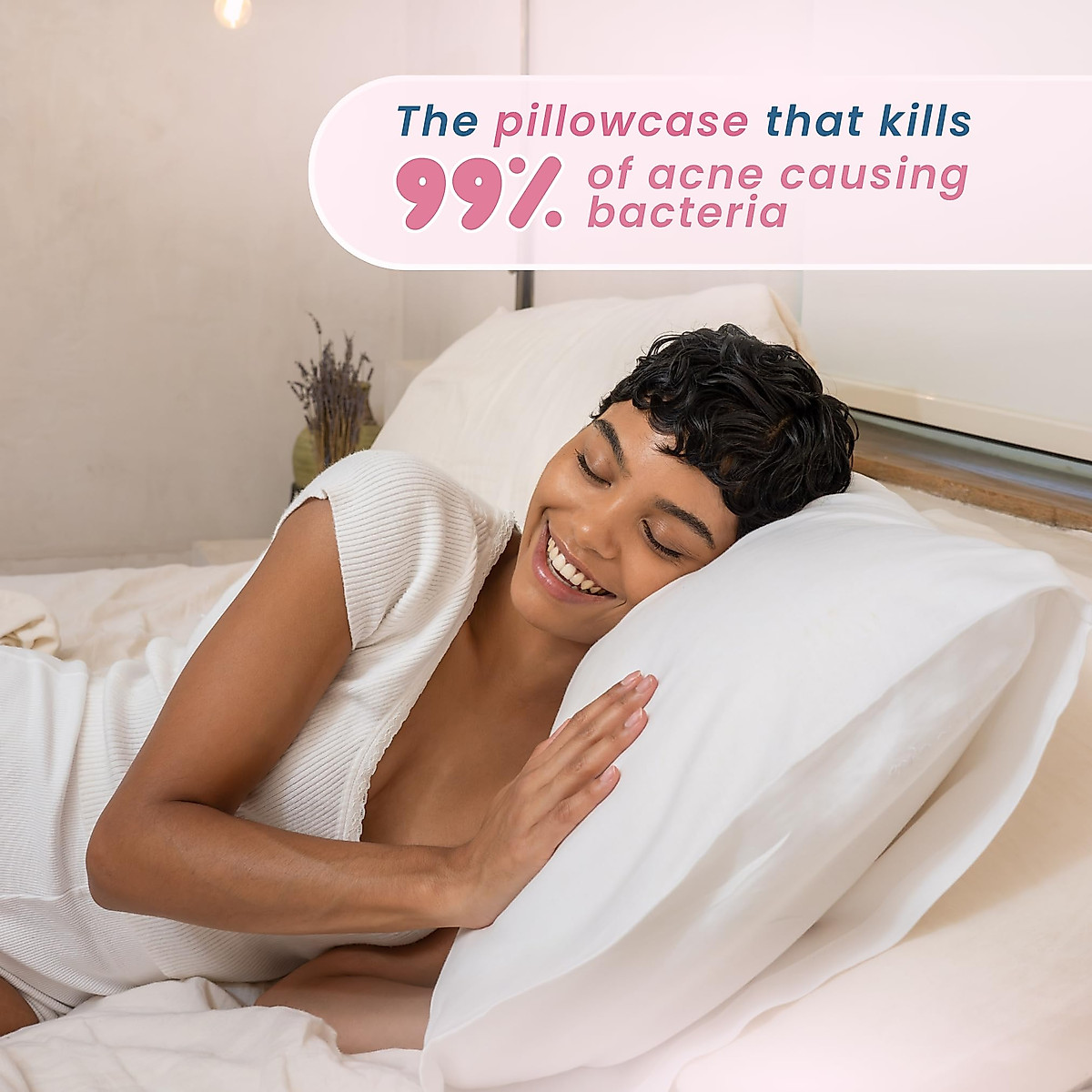 Clean Skin Club Silver-Ion Infused Pillowcase for Clearer Skin & a Fresher Sleep, Ultra Soft, Odor Fighting