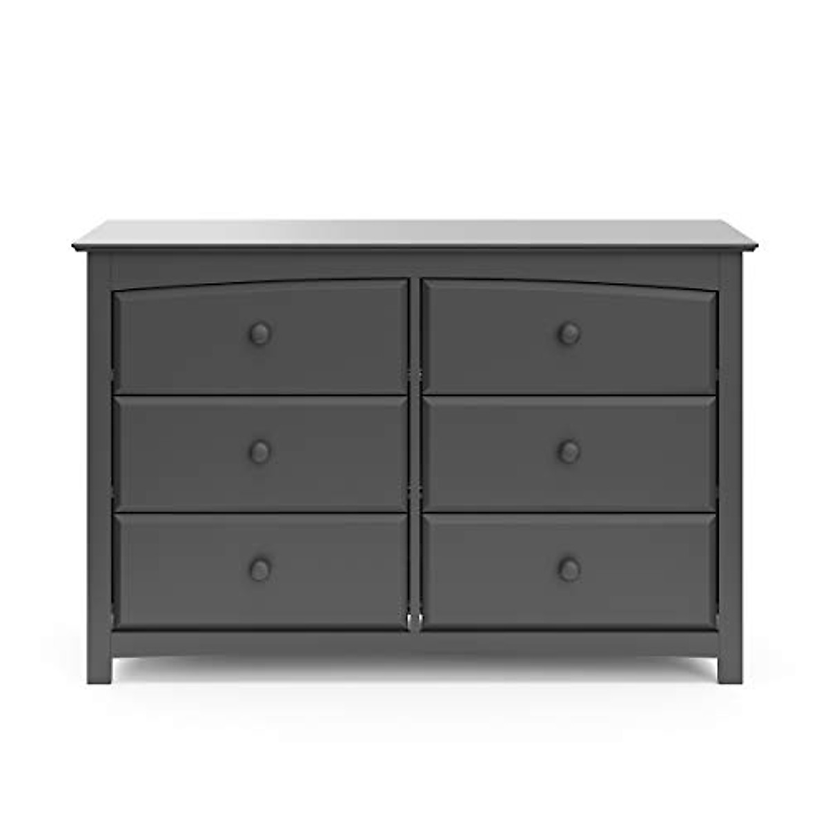 Storkcraft Kenton 6 Drawer Double Dresser (Gray) – Dresser for Kids Bedroom, Nursery Dresser Organizer, Chest of Drawers for Bedroom with 6 Drawers, Universal Design for Children’s Bedroom