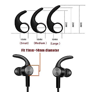 Luckvan 3 Pairs (LMS) Silicone Ear Tips for Beats Flex Beats X Earbuds Tips Replacement Silicone Wingtips Ear Hooks Ear Fins Stabilizer Ear Tips for JayBird X4 X3 etc.3 Pairs (LMS)