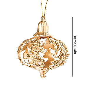 Christmas Balls Ornaments Sets Christmas Tree Decorations Gold Hollowed Out Five Pointed Star Creative Shaped Xmas Hanging Ornament for Christmas Tree Outdoor Indoor Gifts Clearancce