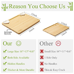 Weoowin Bamboo Charcuterie Boards - Cheese Board and Knife Set, Unique Housewarming, Thanksgiving, Wedding, Birthday, Love Gifts for Couple, Christmas, Bridal Shower Gift (White)