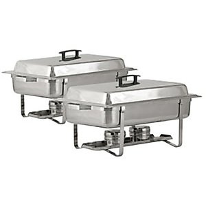 CHAFER 8 QT Full Size Stainless Steel Chafer with Folding Frame(PACK 2)