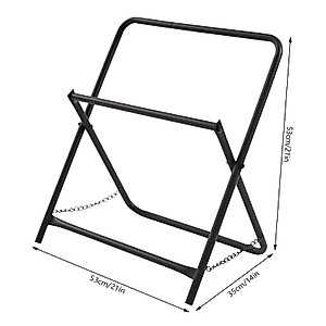 BeiseYu Single Axle Cable Caddy, Commercial Industrial Grade Steel Wire Rack Dispenser, Foldable Electrical Wires Dolly Spinner, Max Weight 66 Lbs (Black)