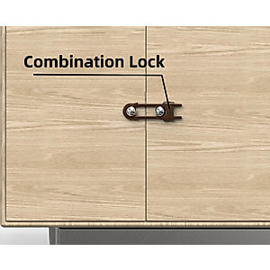 Child Proof Sliding Cabinet Door Code Locks Baby Safety Cupboard Locks Adjustable U Shaped Cabinet Latches for Knob Handle Drawers Closet (4 PCS, Coffee)