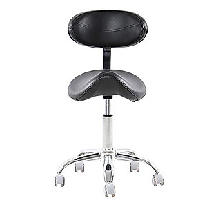 Aries Outlets Multi Function Dental Medical Ergonomic Saddle Seat Stool for Dentist Chair PU Leather