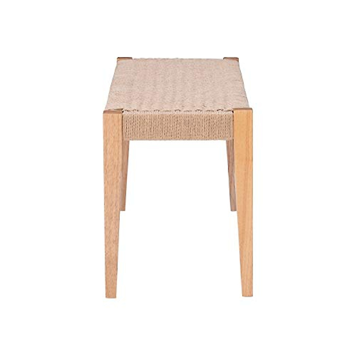 Powell Linon Patty Wood Dining Bench in Natural Brown