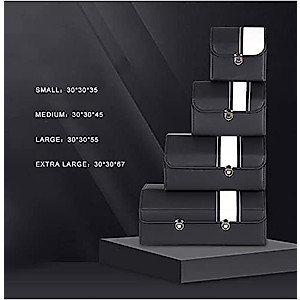 WDBBY Collapsible Car Trunk Storage Bag Organizer with Lid Portable Car Storage Stowing Tidying PU Leather Auto Trunk Box Organizer (Size : 55CM)