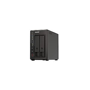 QNAP TS-253E-8G-US 2 Bay High-Performance Desktop NAS with Intel Celeron Quad-core Processor, 8 GB DDR4 RAM and Dual 2.5GbE (2.5G/1G/100M) Network Connectivity (Diskless)