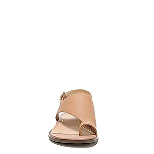 Vionic Women's Citrine Ella Flat Comfort Sandal- Supportive Adjustable Walking Sandals That Includes an Orthotic Insole and Cushioned Outsole for Arch Support, Nude 9 Wide