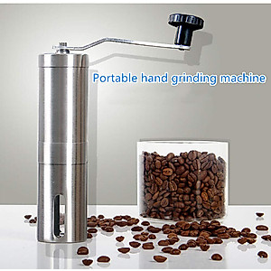 SFXFJ Manual Burr Coffee Grinder - Adjustable Settings for French Press, Espresso, Drip Coffee, Turkish Brew - Stainless Steel Handheld Grinder
