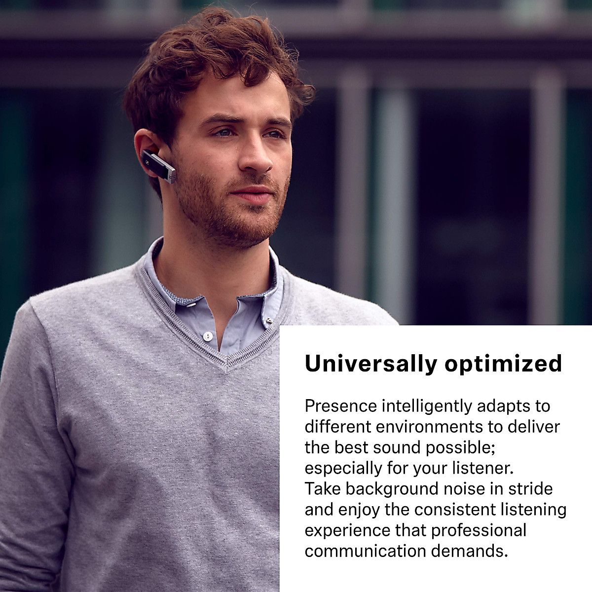 Sennheiser Presence UC (504576) - Dual Connectivity, Single-Sided Bluetooth Headset for Mobile Device & Softphone/PC Connection, with Carrying Case and USB Dongle, Major UC Platform Compatible (Black)