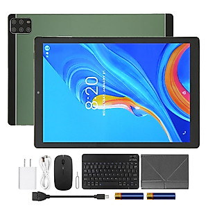 Luqeeg HD Tablet, 2 in 1 Tablet 5GWiFi MT6735 Deca Core CPU 1960x1080 for Android 12 for Business (US Plug)