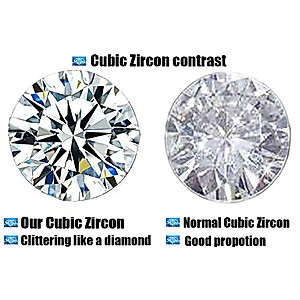 VPKJewelry 2.40 ct Real 925 Sterling Silver Wedding Engagement Crown 2 pc set Ring The best gifts for Women Ladies (6.5)