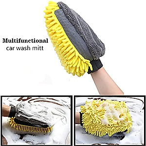 MVEQRRN 21pcs Car Cleaning Kit, Car Detailing Brush Set,Car Wash Kit for Interior and Exterior, Car Care Kit All Cleaning Suppliess Set Detailing with Microfiber Towels,Buffing Sponge Pads Kit