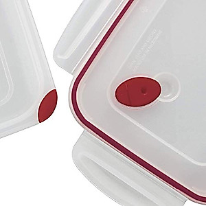 Sterilite 03426604 16.0 Cup BPA Free Rectangle UltraSeal Food Storage Container, For Meal Prep, Leftovers, or Work Lunch, Dishwasher Safe, Red 12 Pack