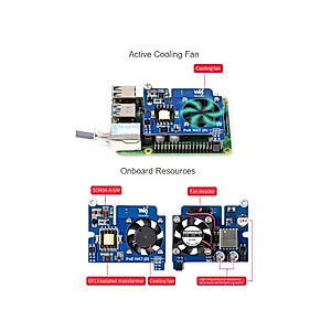 waveshare PoE HAT for Raspberry Pi 4 B/3 B+,Power Over Ethernet HAT (D) with Fan,Support IEEE 802.3af Network,Compatible with Raspberry Pi Official 4B Case