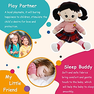 SpecialYou 13.5'' Soft Girl Doll with Cute Tracksuits Stuffed Plush Toy Snuggle Buddy Bedtime Friends Gift for Kids Boys Girls on Christmas Halloween Birthday