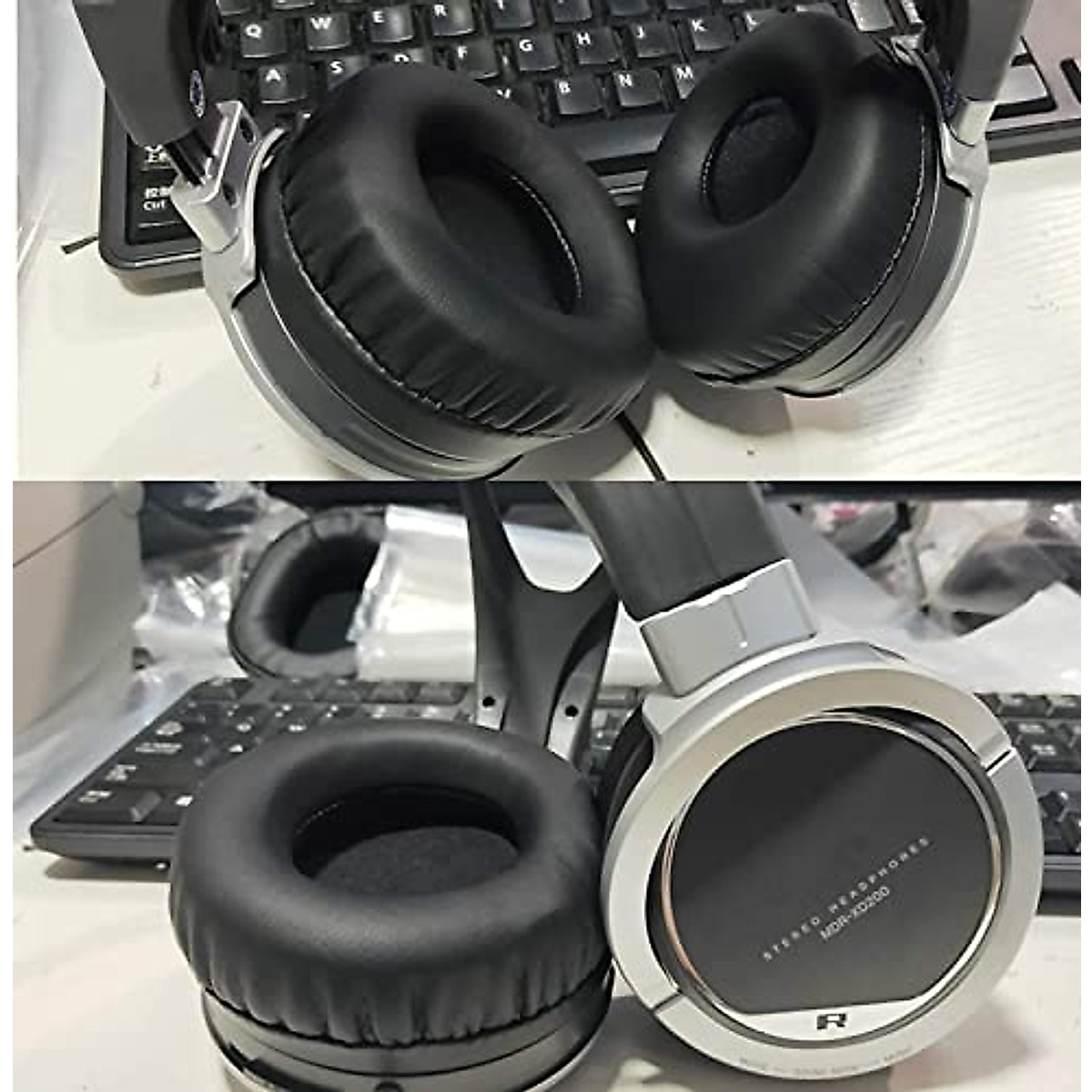 YunYiYi 1 Pair Replacement Ear Pads Foam Earpads Cushions Pillow Cover Cups Repair Parts Compatible with Sony MDR-XD200 MDR-XD150 Headphones