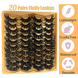 25MM Mink Lashes 25 mm False Eyelashes Long 20 Pairs Pack Dramatic 5D Full Volume Fake Eyelashes 5 Styles Wispy Curly Mink Eyelashes Wholesale, by TIMELABS