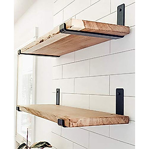 LEOPO 12 inch Shelf Bracket for DIY Floating Shelf, 1/5 inch Thick Heavy Duty Bracket, 6 Pack, 11.25” x 6” x 1.5”