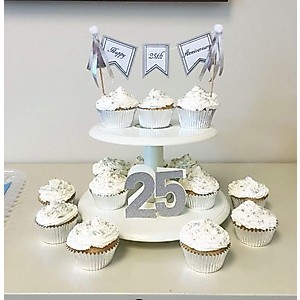 Gifbera Standard Silver Foil Cupcake Liners Metallic Paper Muffin Baking Cups 200-Count (Silver)