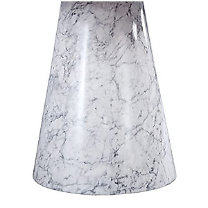 Best Master Furniture Shayla Mid Century Modern Laminated Faux Marble Round Dining Table, White