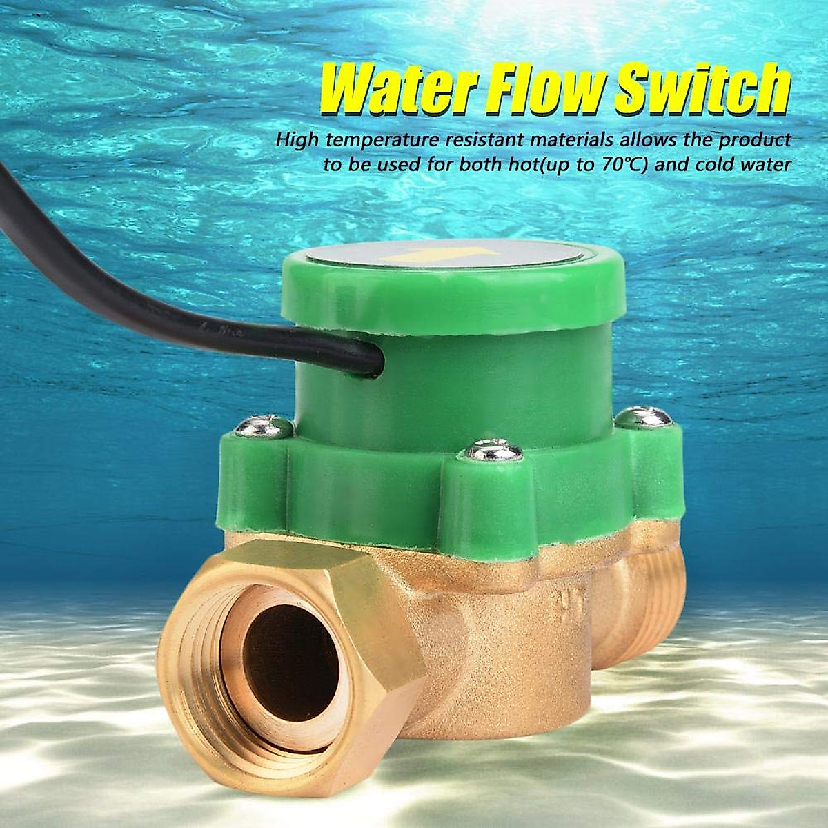 Water Flow Switch,G1/2-G1/2 Thread Water Pump Flow Sensor Electronic Pressure Automatic Control Switch 220V