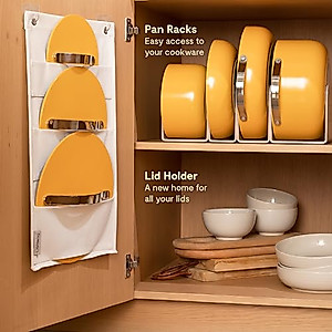 Caraway Nonstick Ceramic Cookware Set (12 Piece) Pots, Pans, Lids and Kitchen Storage - Oven Safe & Compatible with All Stovetops - Marigold