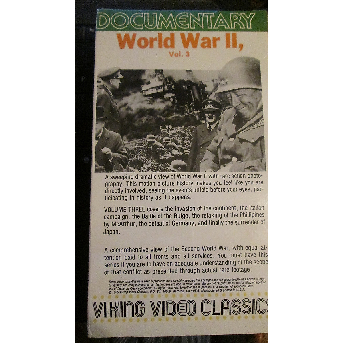 World War II Volume 3 {VHS Video} Viking Video Classics (1986)
