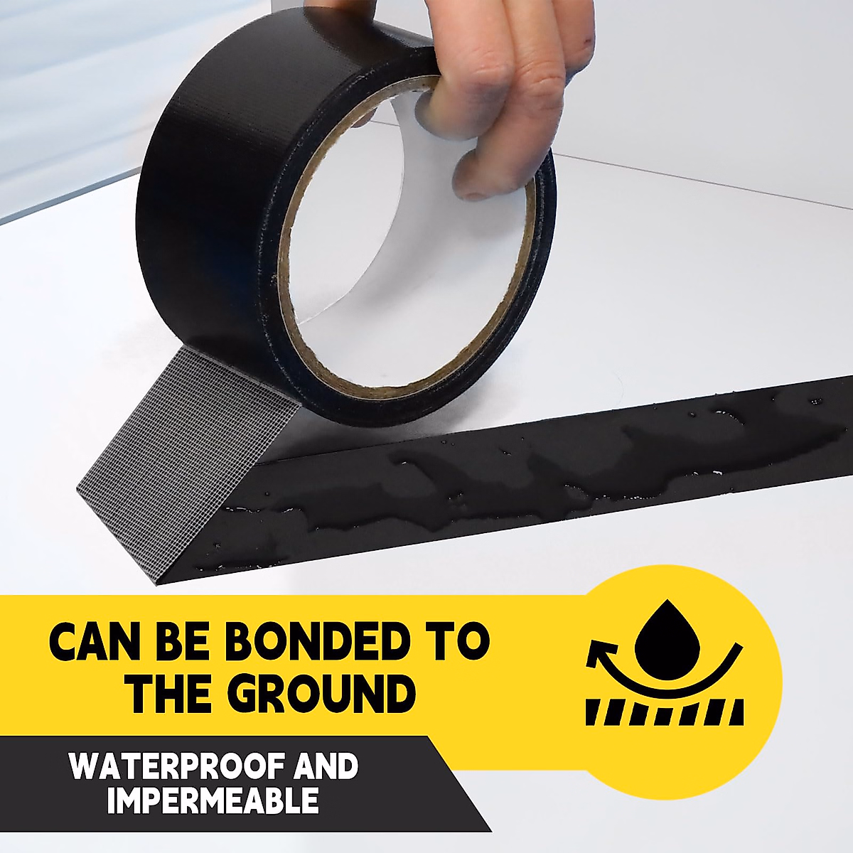 SIKEDEPRO 5-Pack Black Heavy Duty Duct Tape， 2 inches x 30 Yards Duck Tape,Strong, ducttape, Flexible, No Residue, Waterproof High Strength,All-Weather and Tear by Hand - Bulk Value for Repairs