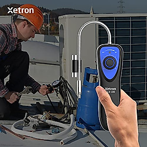 Xetron HVAC Refrigerant Leak Detector with UV LED,Automotive AC [R134A R410A R22 R1234YF] Freon Sniff Halogen Gas Leak Detector, 6 Adjustable Sensitivity, CFCs HCFCs HFCs HFOs CLD-100UV