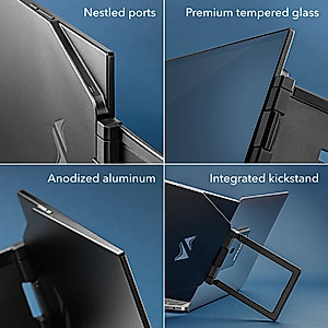 SideTrak Swivel Pro 13.3" Ultra Slim Attachable Portable Monitor, FHD IPS 1080p Laptop Screens with Kickstand + Unique Patented Swivel Hinge, for Mac, PC, and Chromebook, USB-C Port Connection