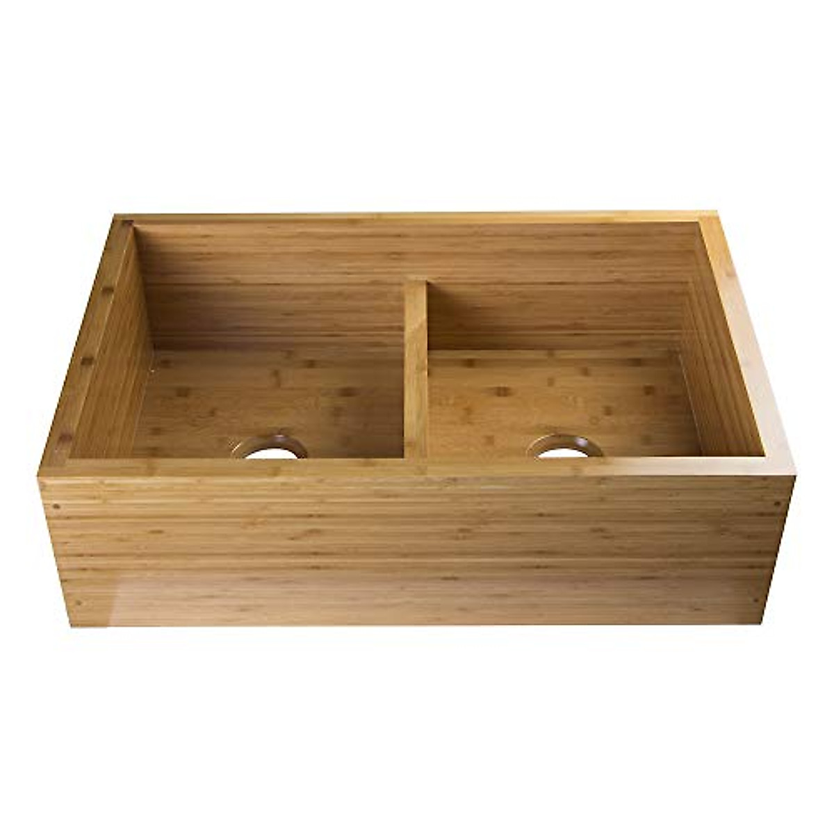 ALFI brand AB3321 33-Inch Double Bowl Bamboo Kitchen Farm Sink