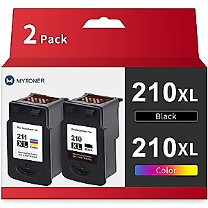 210XL 211XL Remanufactured Ink Cartridge Replacement for Canon 210 XL 211 XL Ink for PIXMA MX350 MP250 MX340 MP280 MP459 MX410 IP2702 MP240 MX360 MP490 MP270 MP230 Printer (Black,Tri-Color)