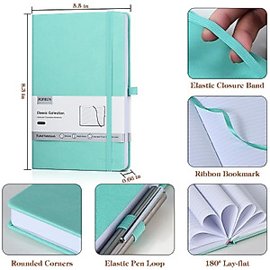 POPRUN A5 Lined Journal Notebooks, 8 Pack PU Leather Hardcover Notebook for Writing, Business Work,Travel,School,College, 5.5 x 8.3 inch, 240 Pages Classic College Ruled Journals Notepad, Multicolored