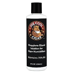 Joe Cool Cigar Propylene Glycol Humidor Solution for Cigar Humidifiers (8 oz Bottle)