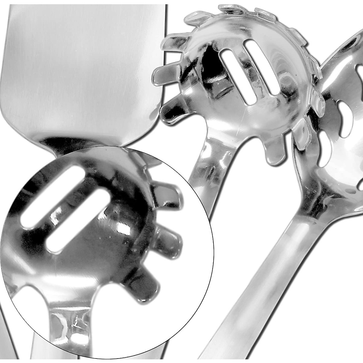 Darware Complete Serving Spoon & Utensil Set (6-Piece Set); Includes Pasta Server, Fork, Spoon, Slotted Spoon, Ladle, & Cake/Casserole Server