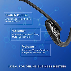 Bluetooth Headset V5.2, Wireless Headset with CVC8.0 Dual Mic Noise Cancelling Bluetooth Earpiece 150 Hrs Standby Time Hands-Free Bluetooth Earphones for Cell Phone iPhone Business/Workout/Driving