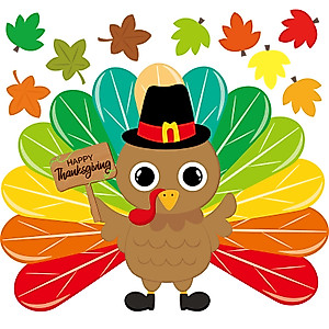 Turkey Bulletin Board Decoration Set Thanksgiving Turkey Cutouts Fall Classroom Decor School Supplies