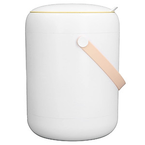 Portable Washing Machine, Small Washer Proof Built in Draining Fence 3L Capacity Healthy Automatic Shutdown Waterproof Cover for Apartment white