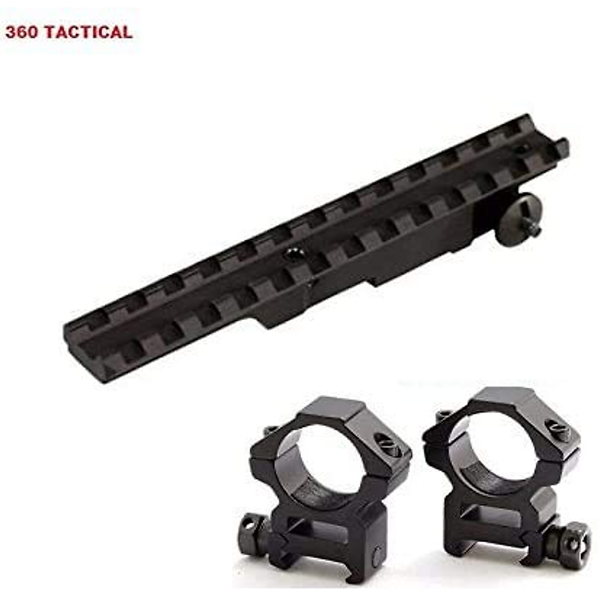 360 Tactical Optics Mounting Kit for Mauser 24/47 M48 K98 98 Rifles - Includes Scout Rifle Scope Mount Rail + Mount Rings