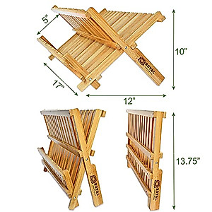 ROYAL CRAFT WOOD Storage Box Set of 5 and Dish Drying Rack